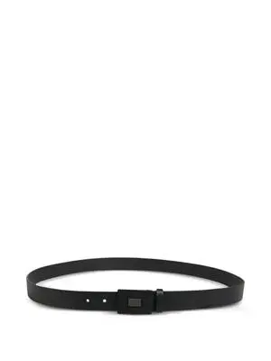 Dolce & Gabbana Logo Plaque Leather Belt