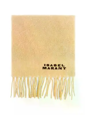 Isabel Marant Étoile Firny Logo-embroidered Scarf - Yellow