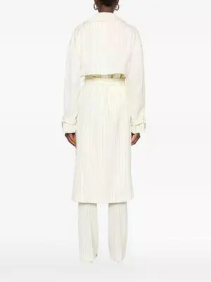 DONDUP Pinstripe Belted Coat
