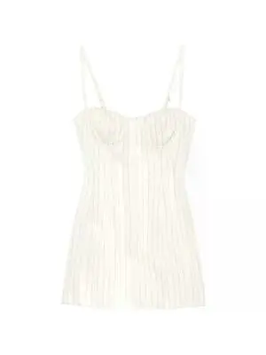 DONDUP Pinstripe Corset Mini Dress