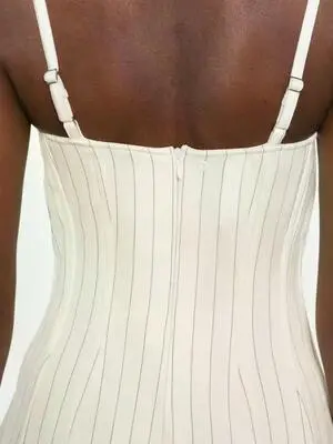 DONDUP Pinstripe Corset Mini Dress