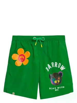 BARROW Popeline Swimming Shorts With All-over Graphic Print