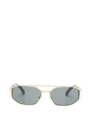 Versace Medusa Geometric Frame Sunglasses - Gold