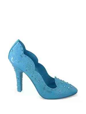Dolce & Gabbana Crystal Embellished Floral Pumps - Blue