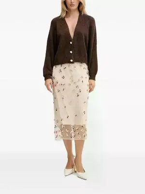HAVEONE Long-sleeved V-neck Cardigan