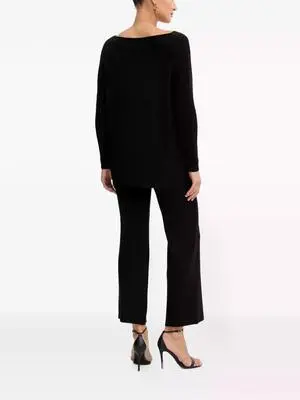 HAVEONE Ribbed-sleeve Trousers And Sweater Set