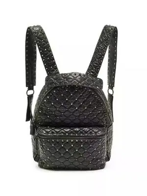 Valentino Garavani Rockstud Spike Quilted Leather Backpack - Black