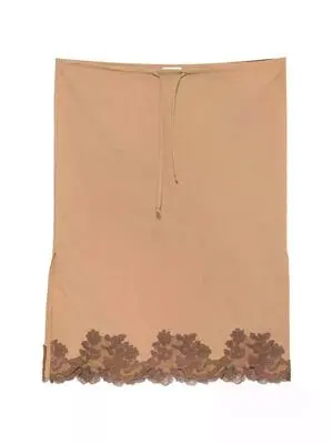 A.M.G. Lace-trimmed Skirt