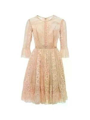 Elie Saab Lace Ruffled Dress
