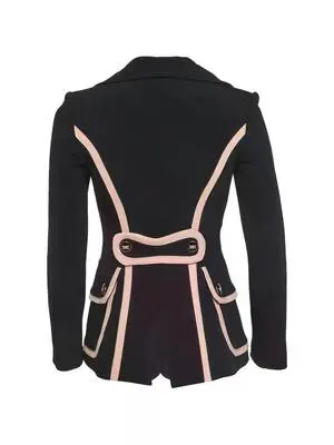 Elisabetta Franchi Double-breasted Contrast-trim Blazer