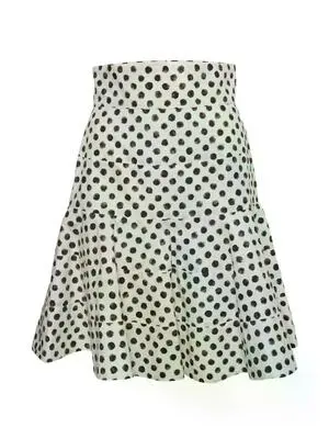 Dolce & Gabbana Polka Dot Print Tiered Flared Skirt