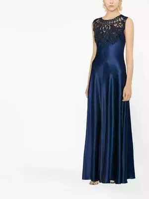 Alberta Ferretti Embellished Silk Maxi Dress