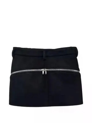 Rick Owens Zip Detail Denim Skirt