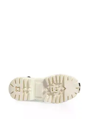 Dolce & Gabbana Logo Plaque Chain Detail Ankle Boots