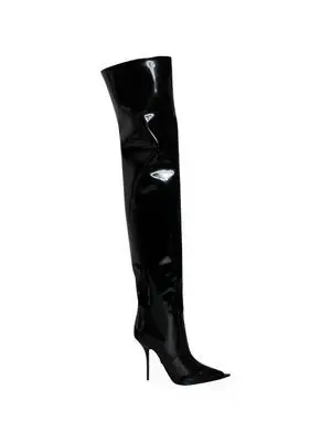 Dolce & Gabbana Cardinale Patent Leather Over-the-knee Stiletto Boots