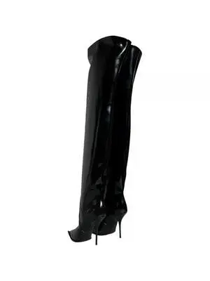 Dolce & Gabbana Cardinale Patent Leather Over-the-knee Stiletto Boots