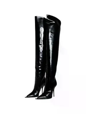 Dolce & Gabbana Cardinale Patent Leather Over-the-knee Stiletto Boots