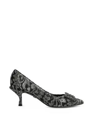 Dolce & Gabbana Amore Crystal-embellished Floral Lace Pumps