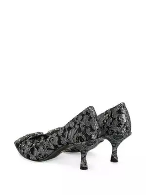 Dolce & Gabbana Amore Crystal-embellished Floral Lace Pumps