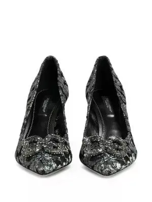 Dolce & Gabbana Amore Crystal-embellished Floral Lace Pumps