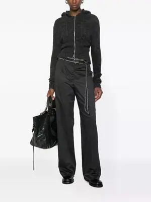 KAOS Tailored Straight-leg Trousers With Satin Finish