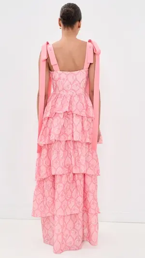 COUPER Odette Tiered Ruffle Gown