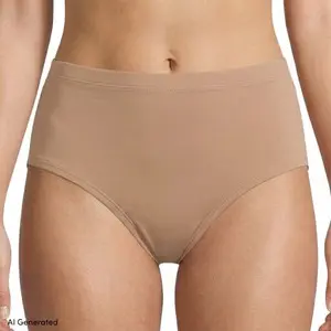 LANDS' END Brief True Solutions Light Weight Microfiber Basics 3 Pack Panties - Clay/navy/blk