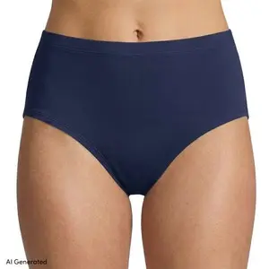 LANDS' END Brief True Solutions Light Weight Microfiber Basics 3 Pack Panties - Clay/navy/blk