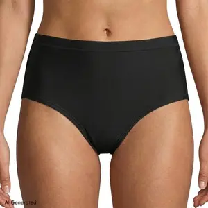 LANDS' END Brief True Solutions Light Weight Microfiber Basics 3 Pack Panties - Clay/navy/blk