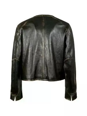 NAMACHEKO Distressed Effect Leather Jacket