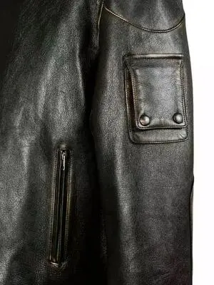 NAMACHEKO Distressed Effect Leather Jacket