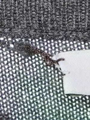 Givenchy Wool Knit Crew Neck Star Appliqué Sweater