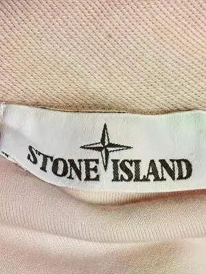 Stone Island Logo Patch Drawstring Hoodie - Pink
