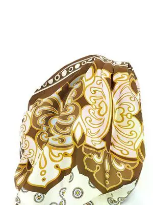 La DoubleJ Silk Paisley Print One-shoulder Top - Brown