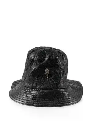 Chrome Hearts Cross-patch Leather Bucket Hat