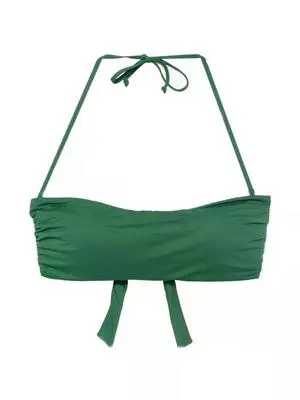 FISICO Ruched Halterneck Bikini Top - Green