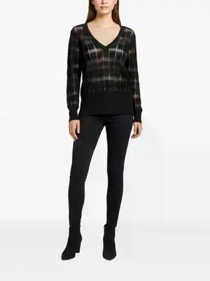 Missoni Sheer V-neck Long Sleeve Sweater