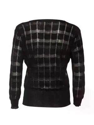 Missoni Sheer V-neck Long Sleeve Sweater