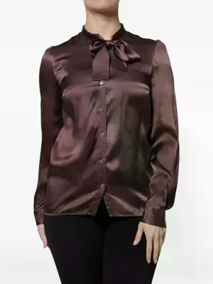 Dolce & Gabbana Pussy-bow Silk Blouse