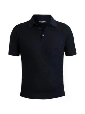 Dolce & Gabbana Short-sleeved Silk Polo Shirt