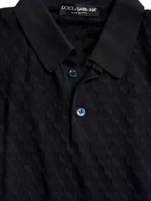 Dolce & Gabbana Short-sleeved Silk Polo Shirt