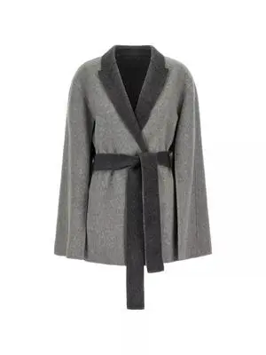 Alberta Ferretti Cape-sleeve Belted Cardigan-coat