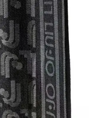 Liu Jo Logo-jacquard Frayed Scarf