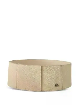 Gianfranco Ferre Wide Belt With Logo Detail - Neutrals