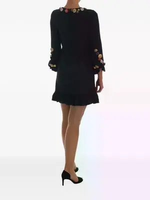 Dolce & Gabbana Embellished Ruffled-trim Mini Dress