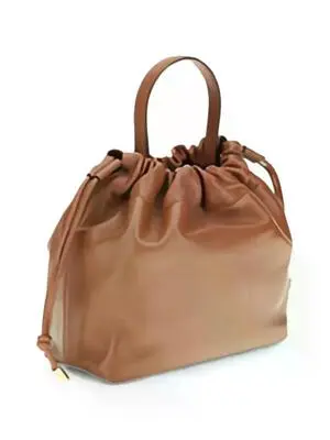 Chloé Drawstring Leather Bucket Bag