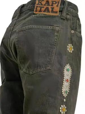 Kapital Stud-embellished Straight-leg Jeans