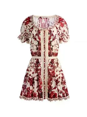 Alice + Olivia Floral Print Mini Dress