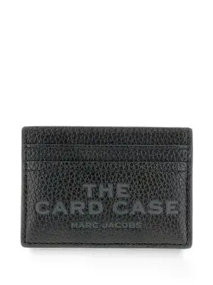Marc Jacobs The Card Case Pebbled Card Holder - Black