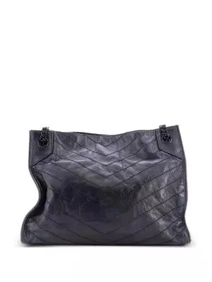 Saint Laurent Niki Shopping Matelasse Chevron Leather Medium Tote Bag
